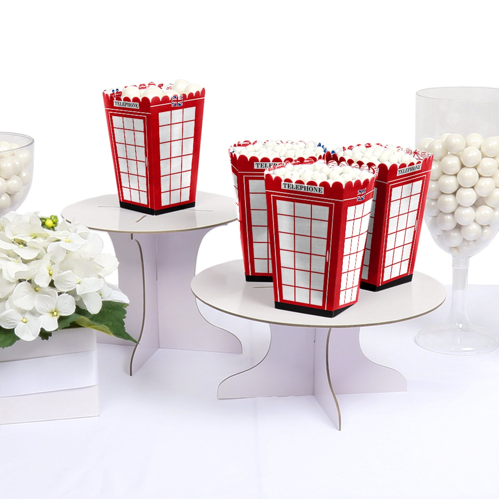 Cheerio, London - British UK Party Favor Popcorn Treat Boxes - Set of ...