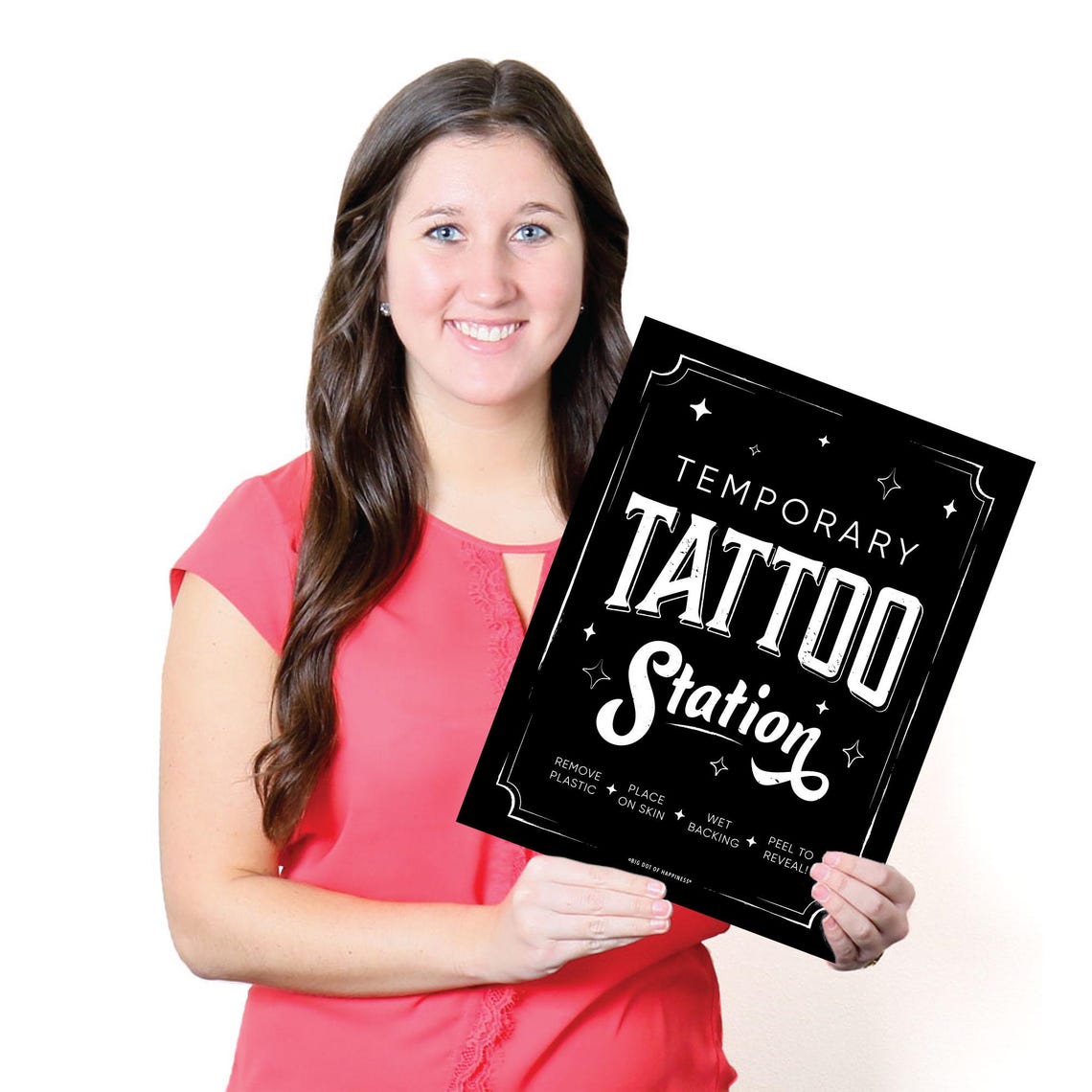 Temporary Tattoo Station Sign - Printed on Sturdy Plastic Material - 10 ...