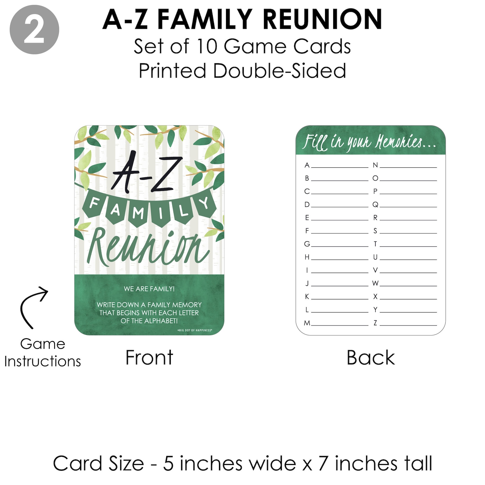 Family Tree Reunion 4 Family Gathering Party Games 10 | Etsy