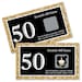 50th Birthday Party Scratch off Game - Adult 50th Birthday - Gold ...
