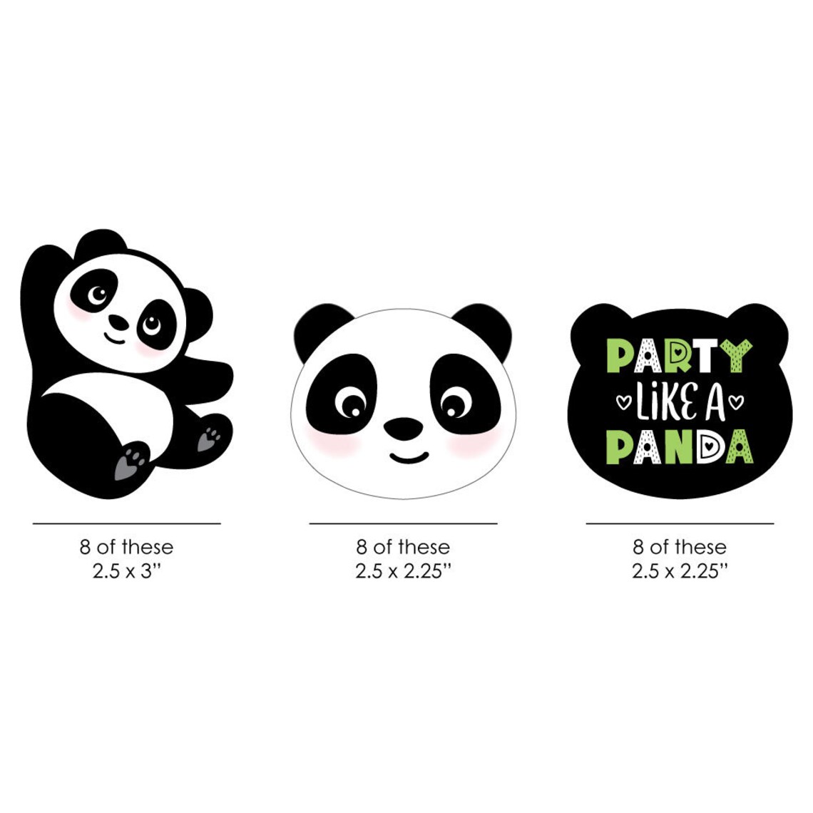 Party Like a Panda Bear DIY Shaped Paper Cut Outs Panda Baby - Etsy