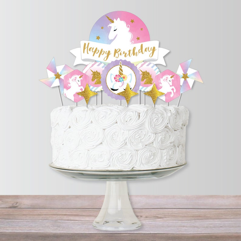 Rainbow Unicorn Magical Unicorn Birthday Party Cake | Etsy