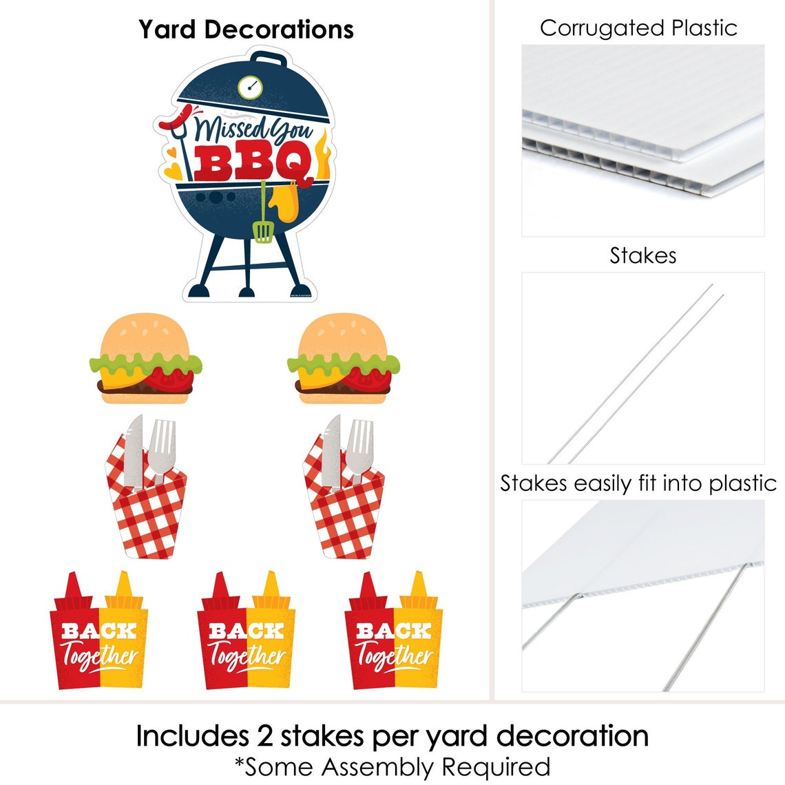 Missed You BBQ Yard Sign and Outdoor Lawn Decorations - Etsy