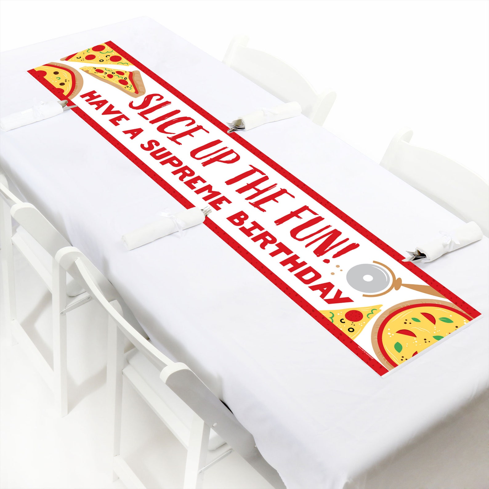 Pizza Party Time Birthday Party Decorations Party Banner - Etsy