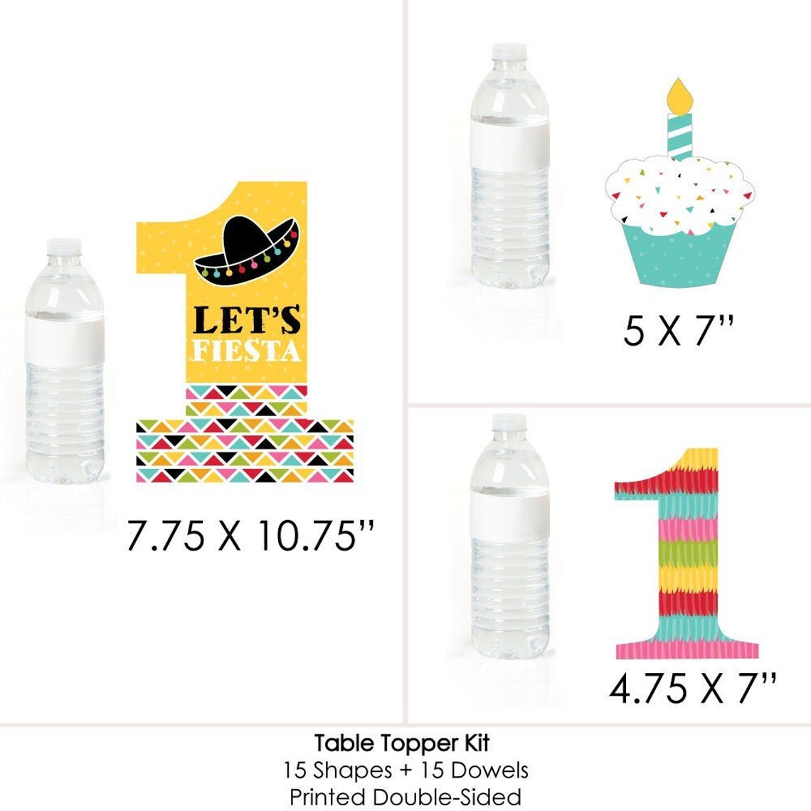 1st Birthday Let's Fiesta Centerpiece Sticks Mexican - Etsy