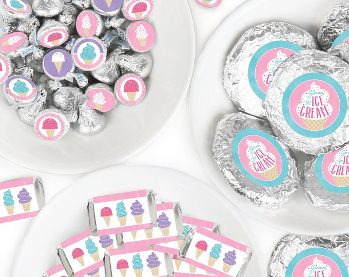 Summer Ice Cream Glitter Sprinkles Modern Sweet Celebrations Watercolor ...