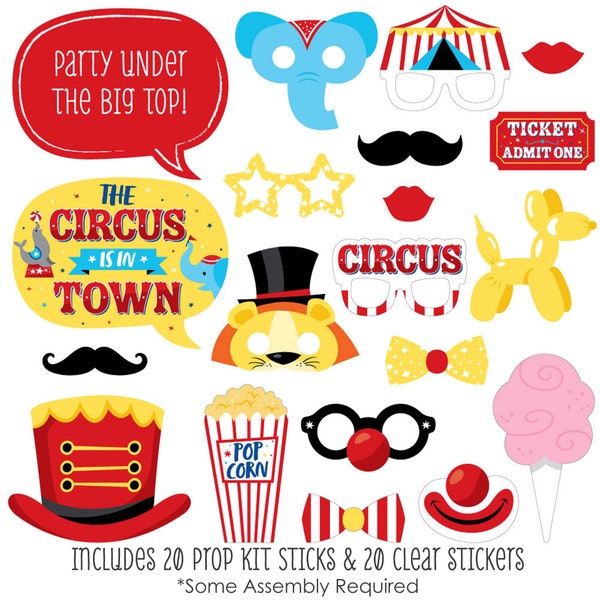 Circus Photo Booth Props - Etsy