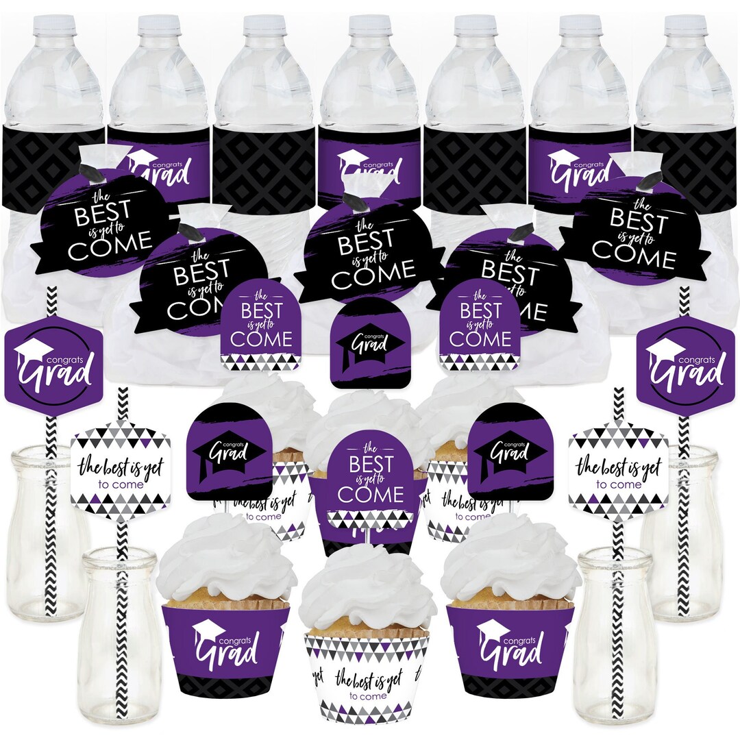 Purple Grad - Best is yet to Come - Purple Graduation Party Favors and ...