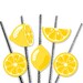 So Fresh Lemon Die-cut Straw Decorations Citrus Lemonade Party Paper ...