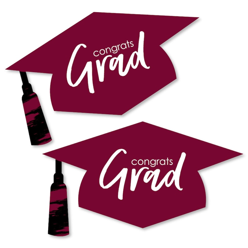 Maroon Grad - Best is yet to Come - DIY Large Graduation Cap Die-cut ...