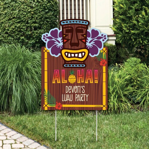 Luau Party Signs/ Hawaiian Party Sign/ Summer Tropical Party - Etsy