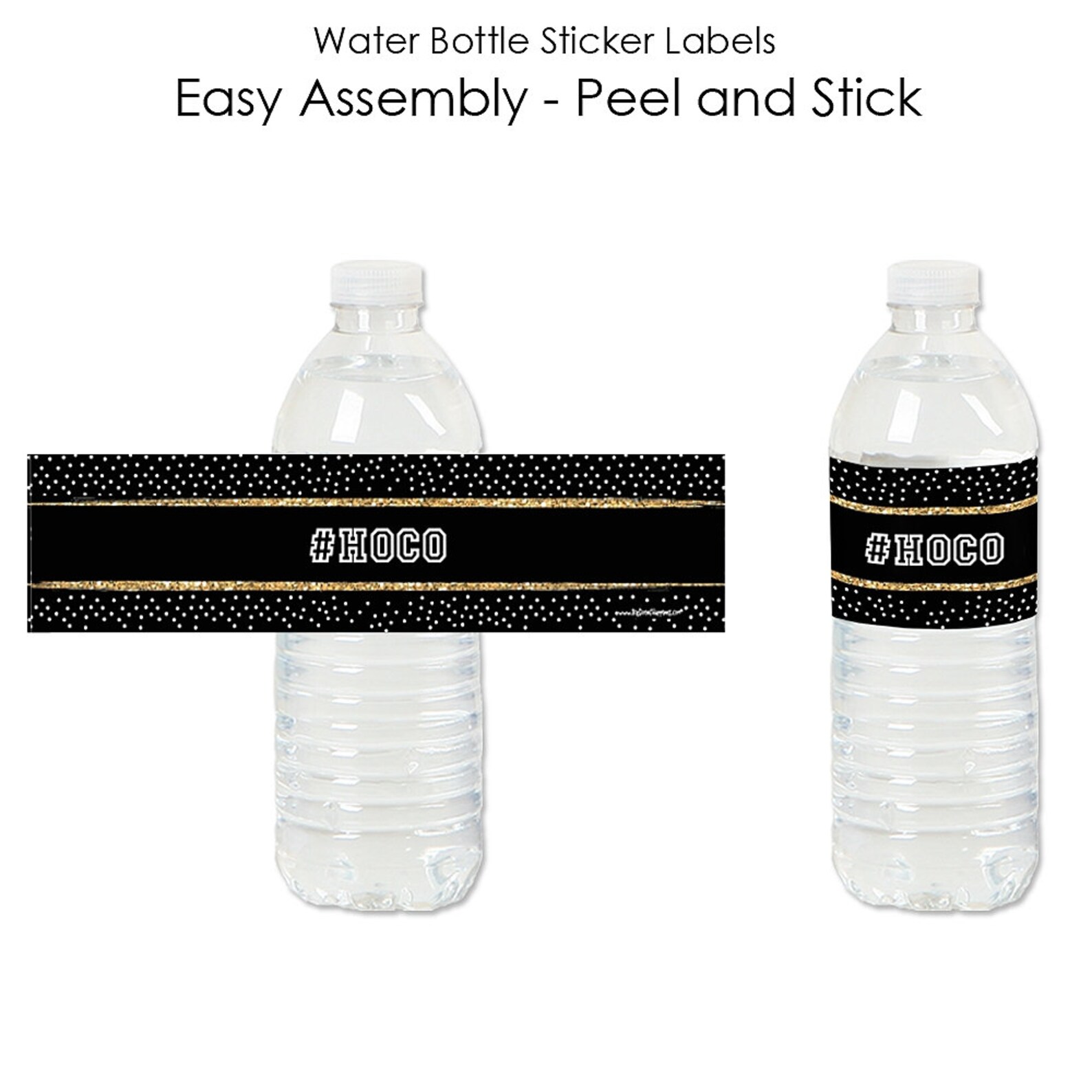 HOCO Dance Water Bottle Sticker Labels Homecoming - Etsy