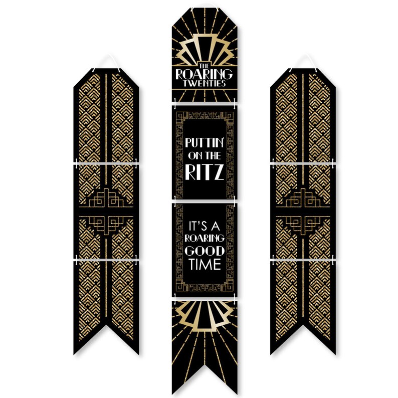 Roaring 20s Hanging Vertical Paper Door Banners 1920s Art - Etsy