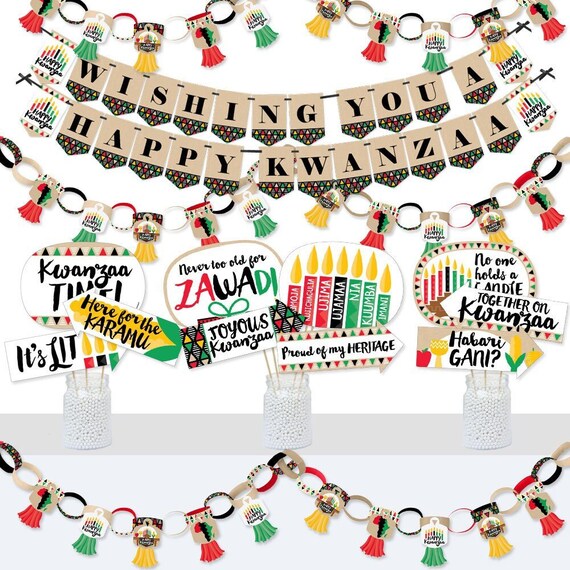 Happy Kwanzaa - Banner and Photo Booth Decorations - African Heritage ...