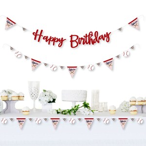 Batter up - Baseball Party - Birthday Party Letter Banner Decoration ...