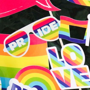 Love is Love - Pride Rainbow Party Photo Booth Props Kit - 20 Count - Etsy