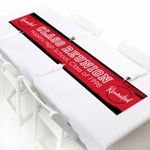 Reunited Red - Personalized School Class Reunion Party Banner - Etsy