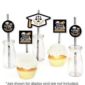 Law School Grad - Paper Straw Decor - Future Lawyer Graduation Party ...