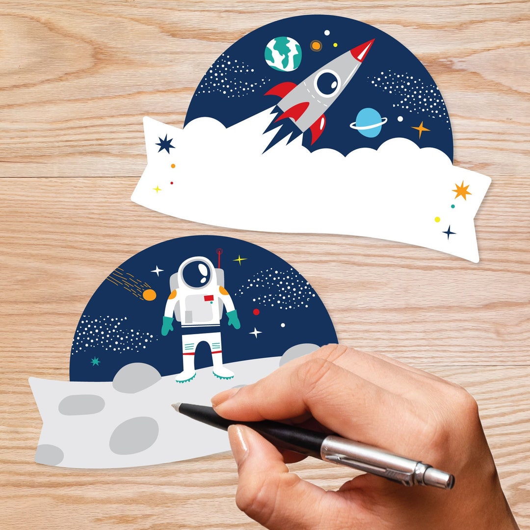 Outer Space Galaxy - DIY Blank Paper Desk or Locker Labels - Classroom ...