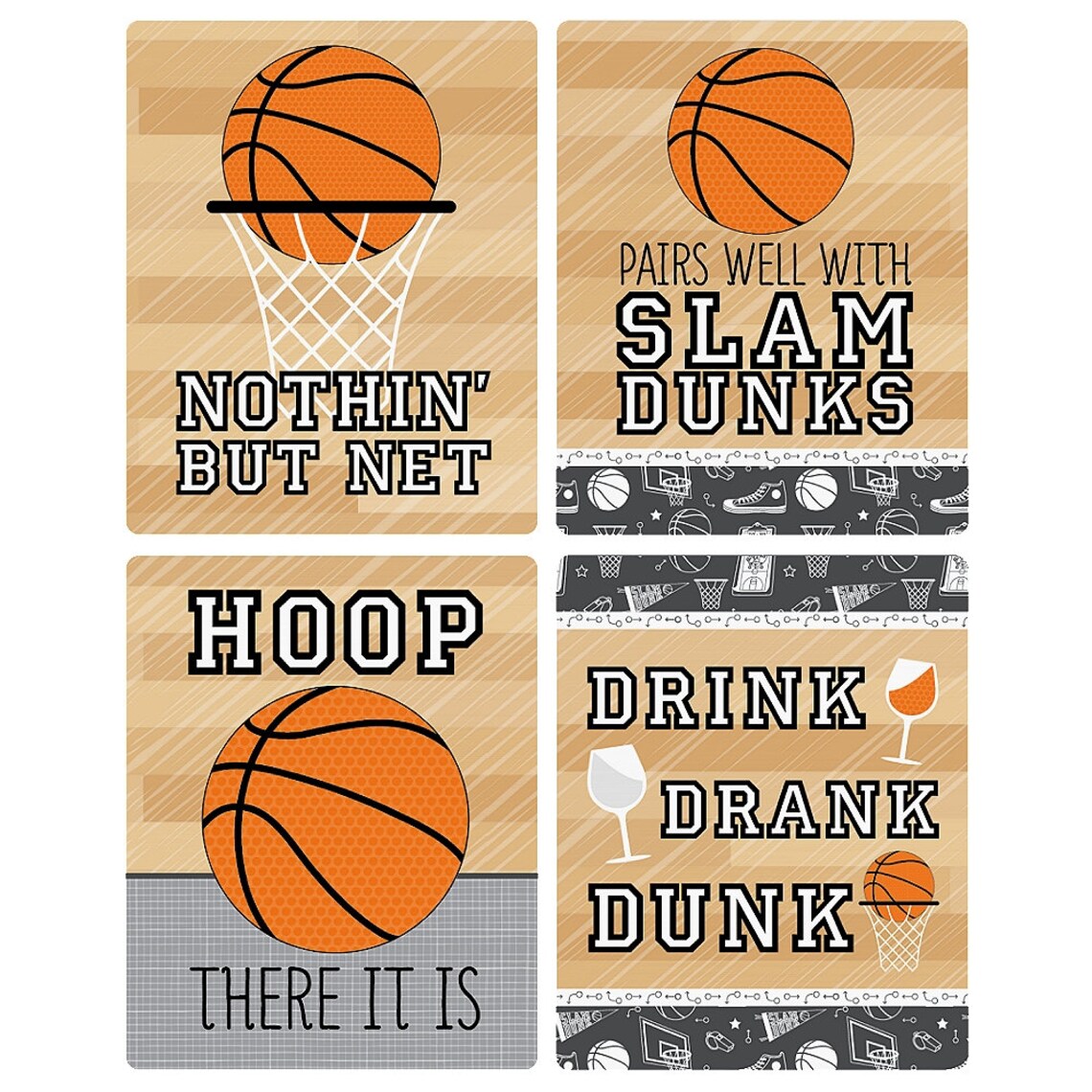 Nothin' But Net Basketball Étiquettes de bouteilles de - Etsy France