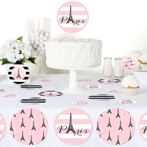 Paris - Giant Circle Confetti - Paris Themed Baby Shower or Birthday ...