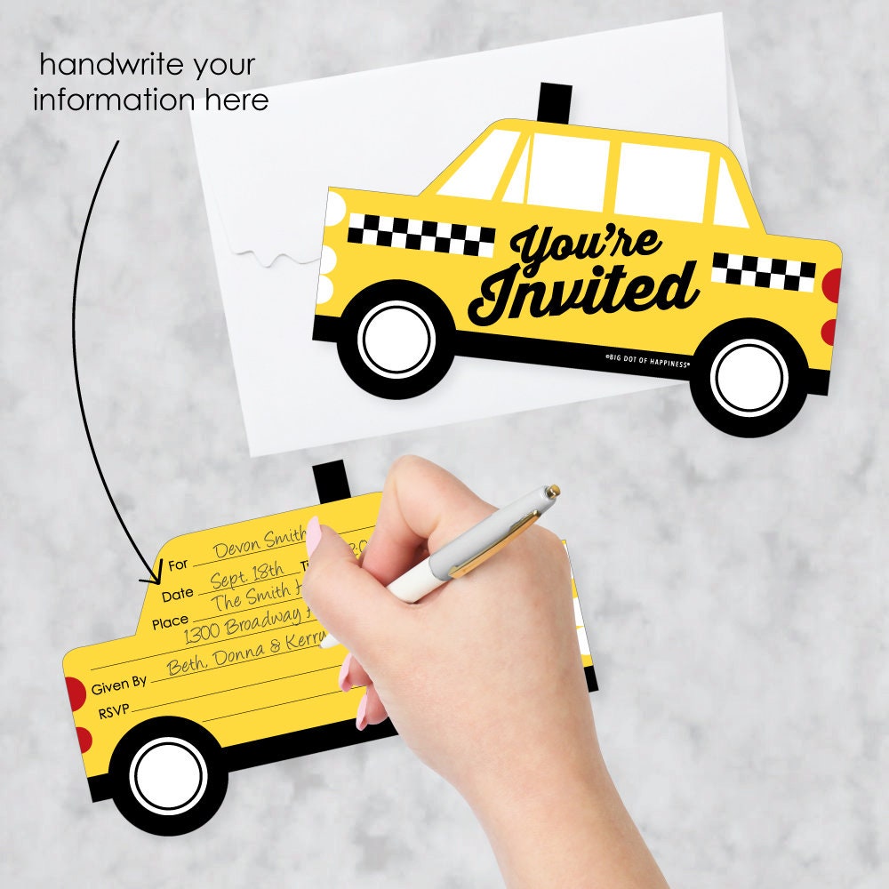 NYC Cityscape Shaped Fill-In Invitations New York City | Etsy