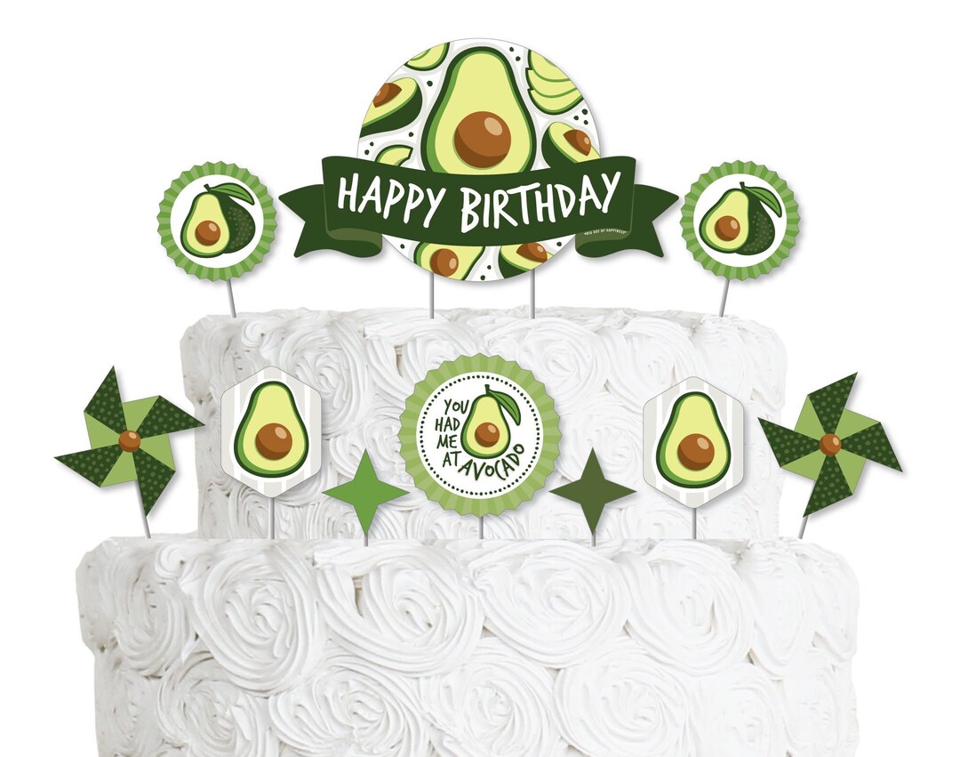 Hello Avocado - Fiesta Birthday Party Cake Decorating Kit - Happy ...