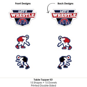 Own the Mat Wrestling Centerpiece Sticks Wrestling - Etsy