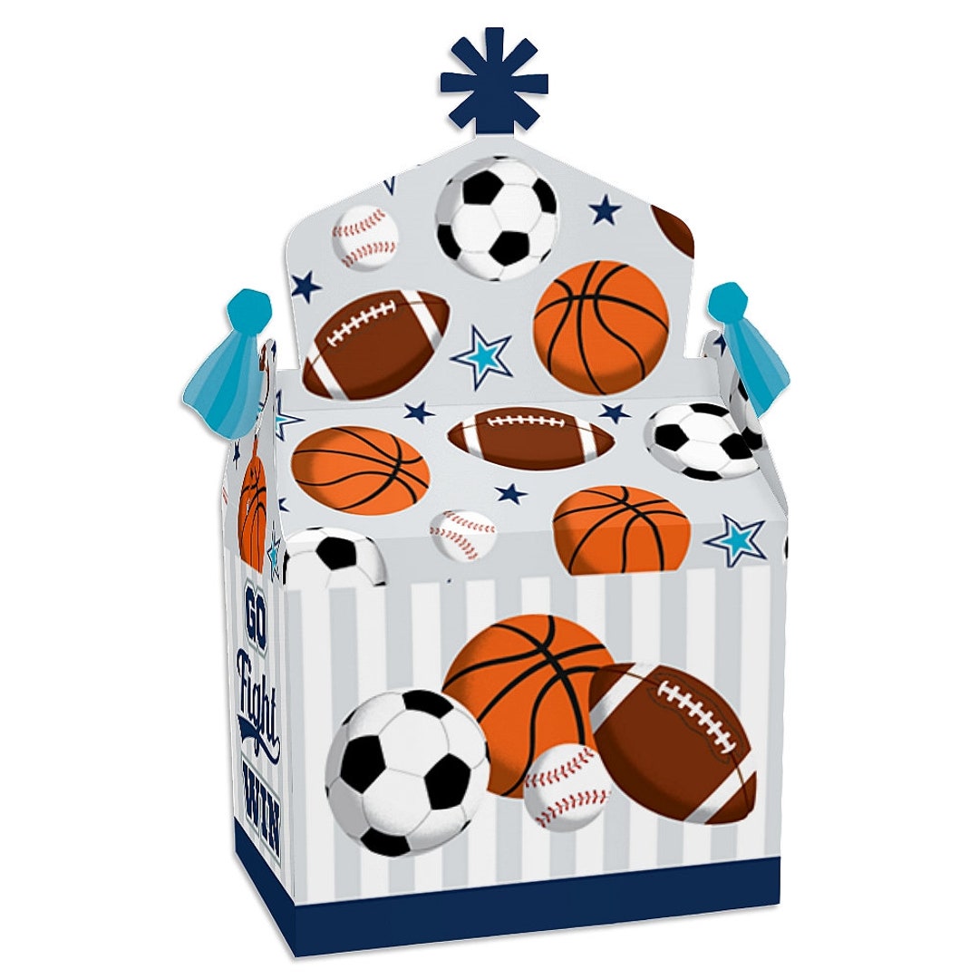 Go, Fight, Win - Sports - Treat Box Party Favors - Baby Shower or ...