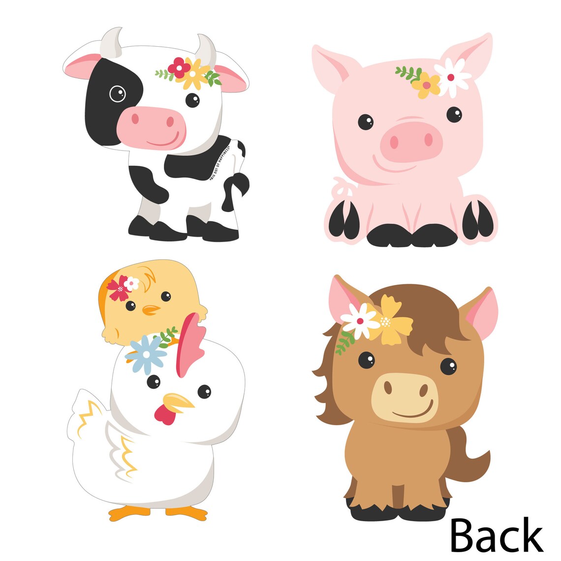 Girl Farm Animals Decorations DIY Pink Barnyard Baby Shower - Etsy