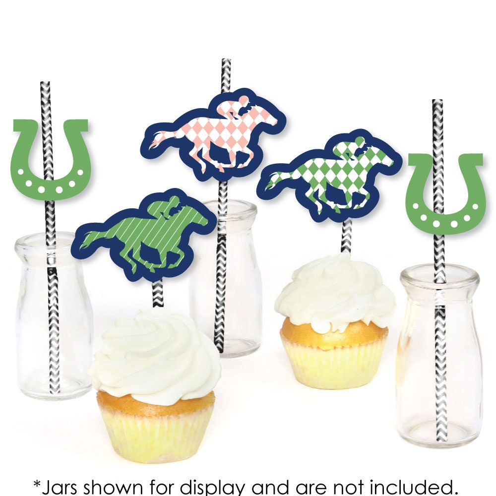 Kentucky Horse Derby Die-cut Straw Decorations Horse Race | Etsy