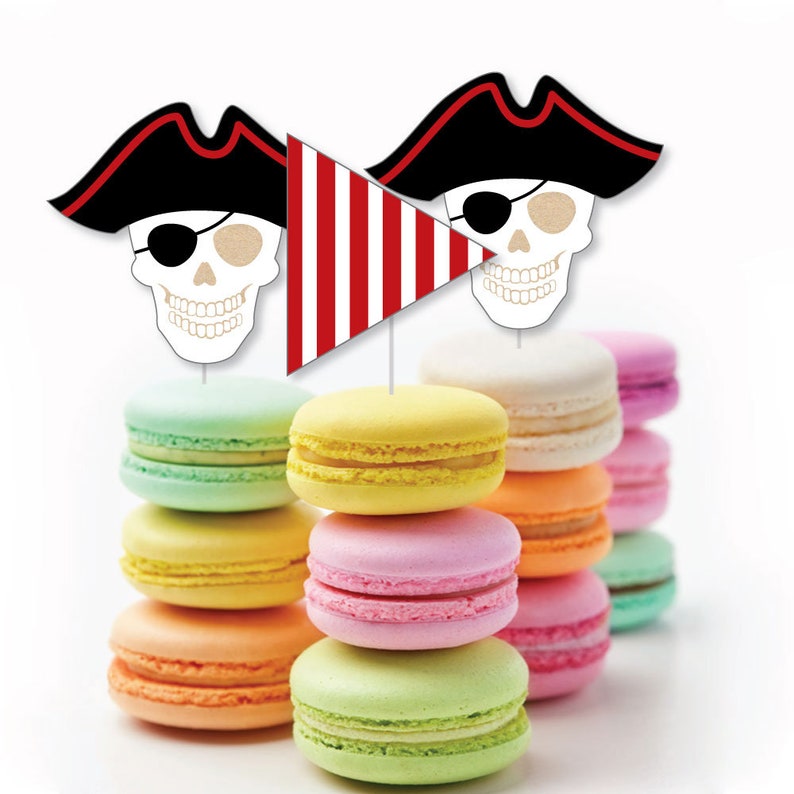 Pirate DIY Shaped Cut Outs Beware of Pirates Birthday | Etsy