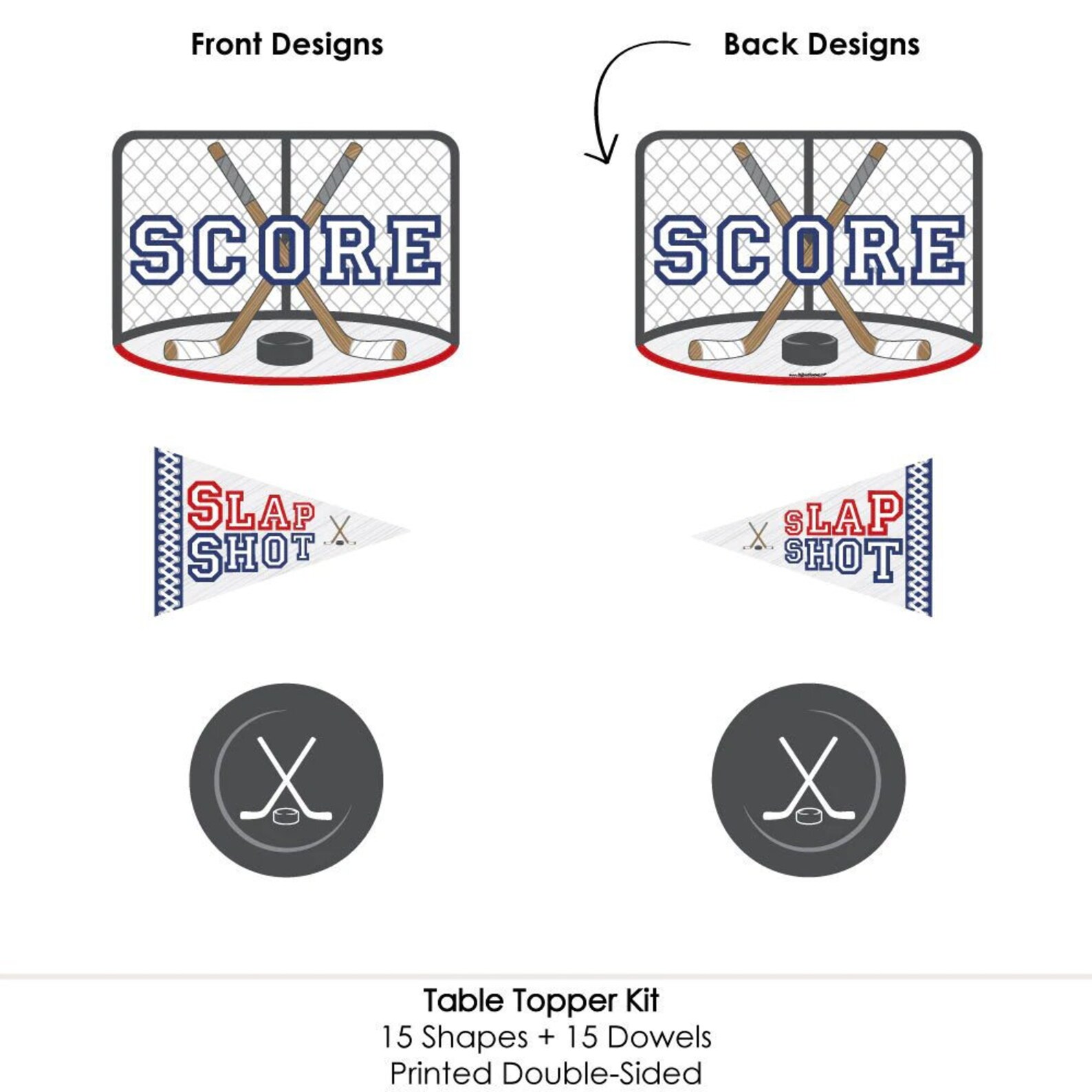 Shoots & Scores Hockey Centerpiece Sticks Hockey Baby | Etsy
