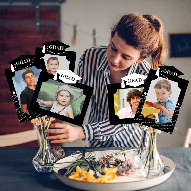 Graduation Cheers Photo Table Toppers - Graduation Party Picture ...