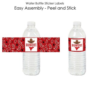 Western Hoedown - Wild West Cowboy Party Water Bottle Sticker Labels ...