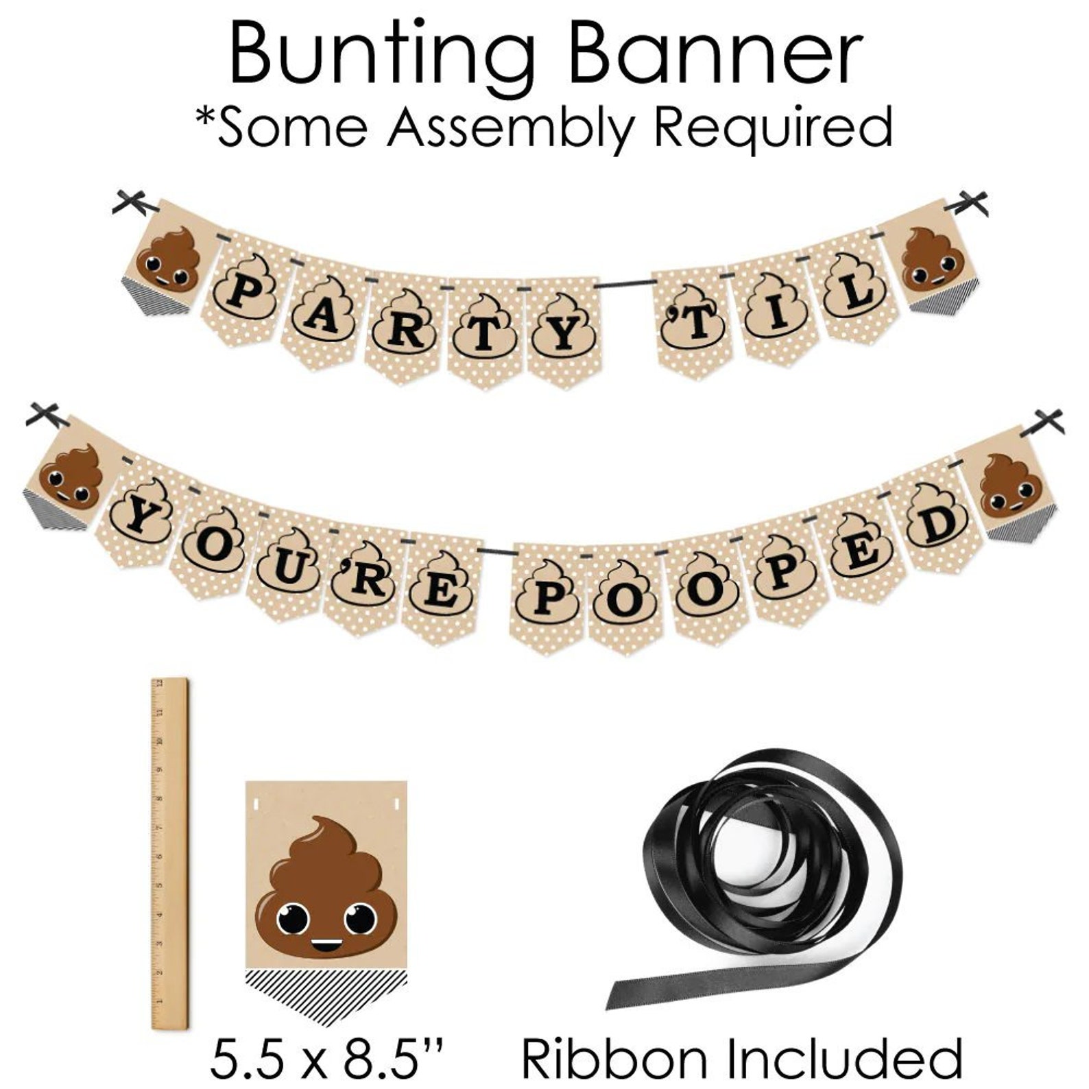 Party til Youre Pooped Banner and Photo Booth Decorations - Etsy