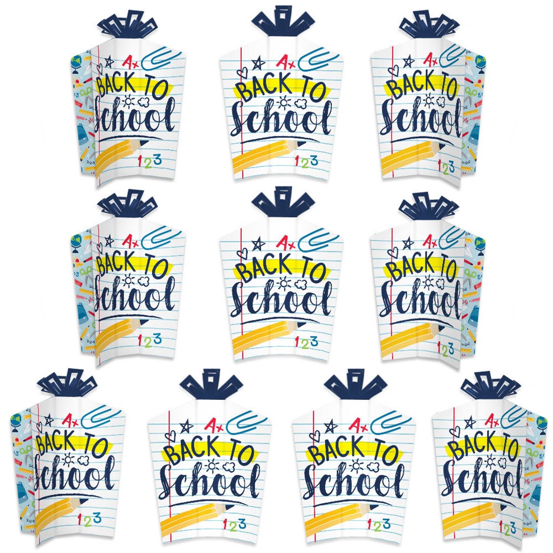 Back to School - Table Decorations - First Day of School Classroom Fold ...