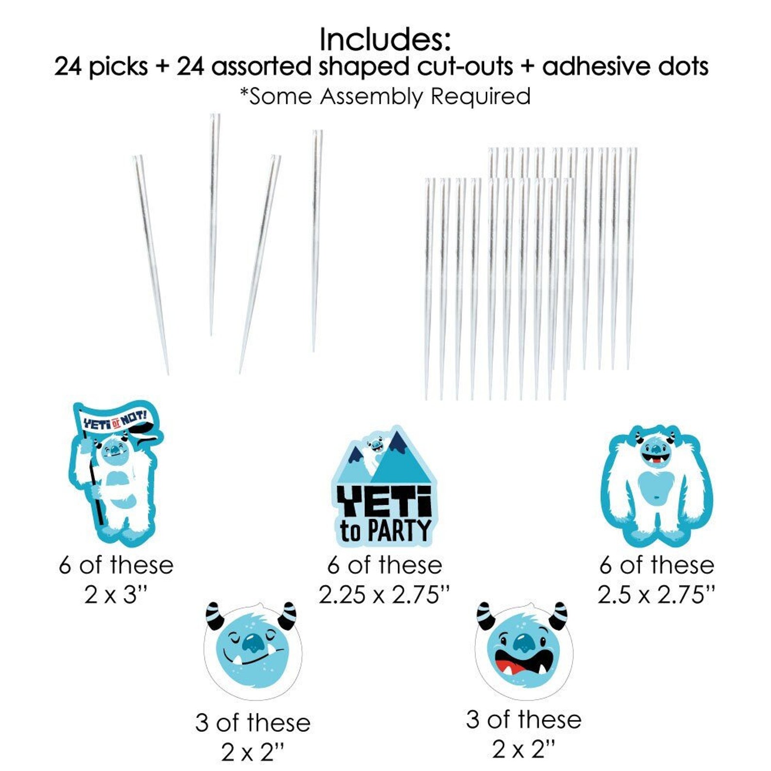 Yeti to Party Dessert Cupcake Toppers Abominable Snowman | Etsy