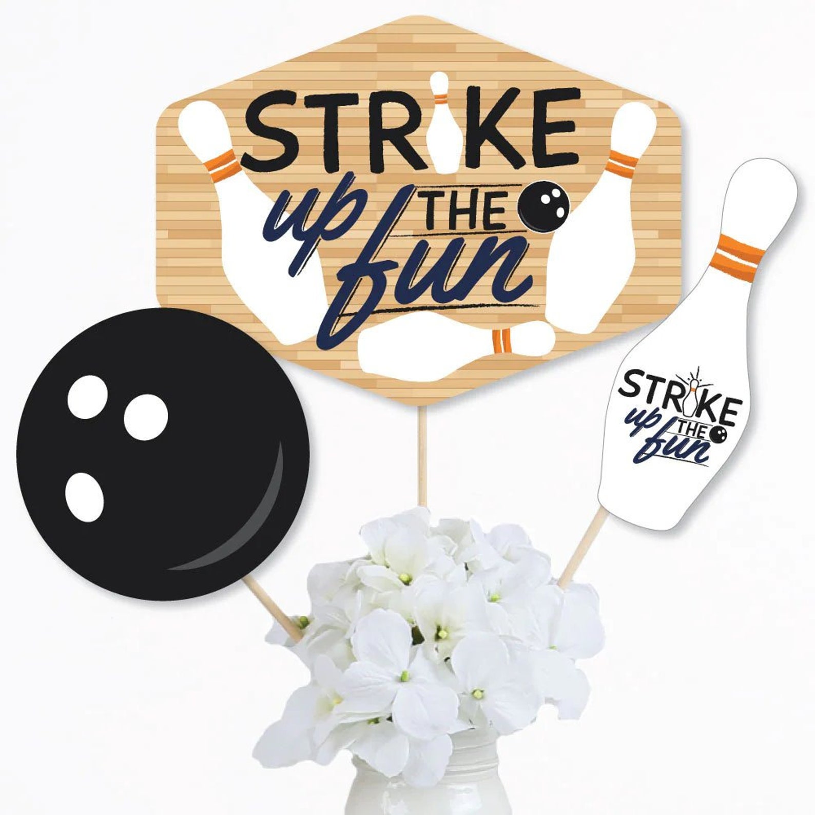 Strike up the Fun Bowling Centerpiece Sticks Bowling - Etsy