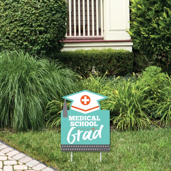 Medical School Grad - Outdoor Lawn Sign - Doctor Graduation Party Yard ...