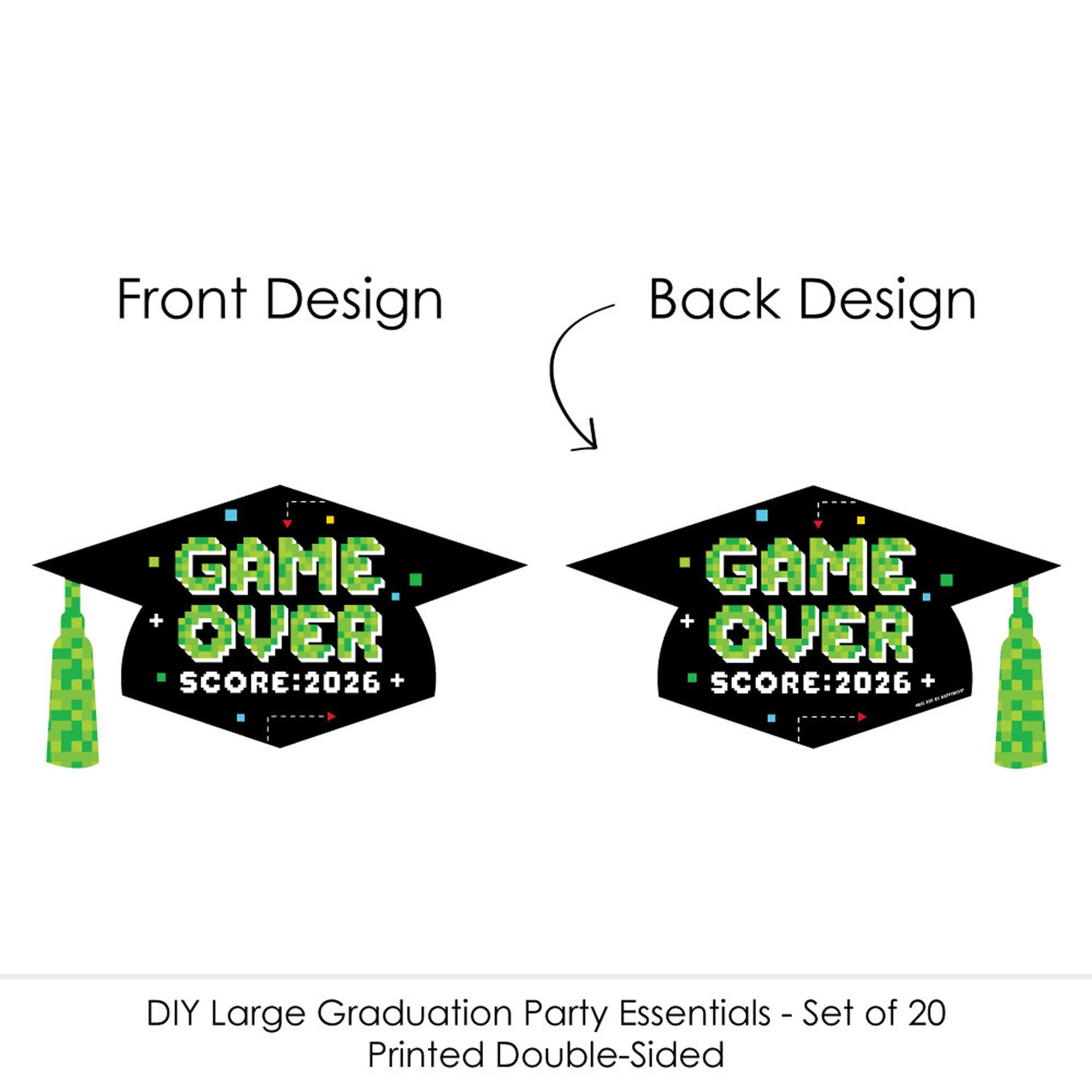 Game Over - Grad Cap Decorations DIY Video Game Graduation Large Party ...