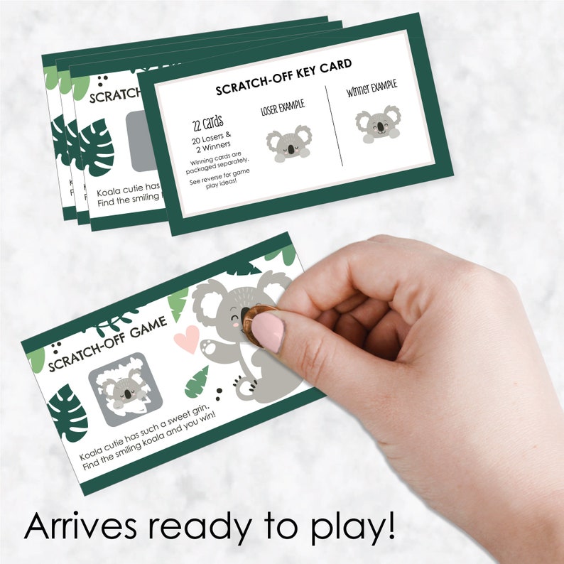 Koala Cutie Bear Birthday Party and Baby Shower Game Scratch - Etsy
