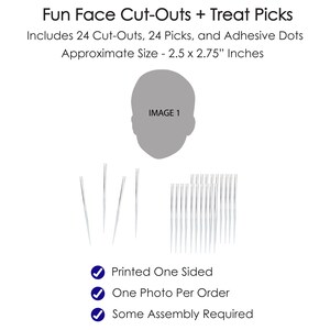 Fun Face Cutout Dessert Cupcake Toppers - Custom Photo Head Cut Out ...