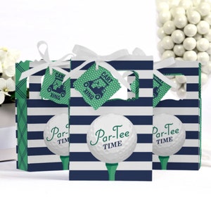 Par-tee Time - Golf - Birthday or Retirement Party Favor Boxes - Set of ...