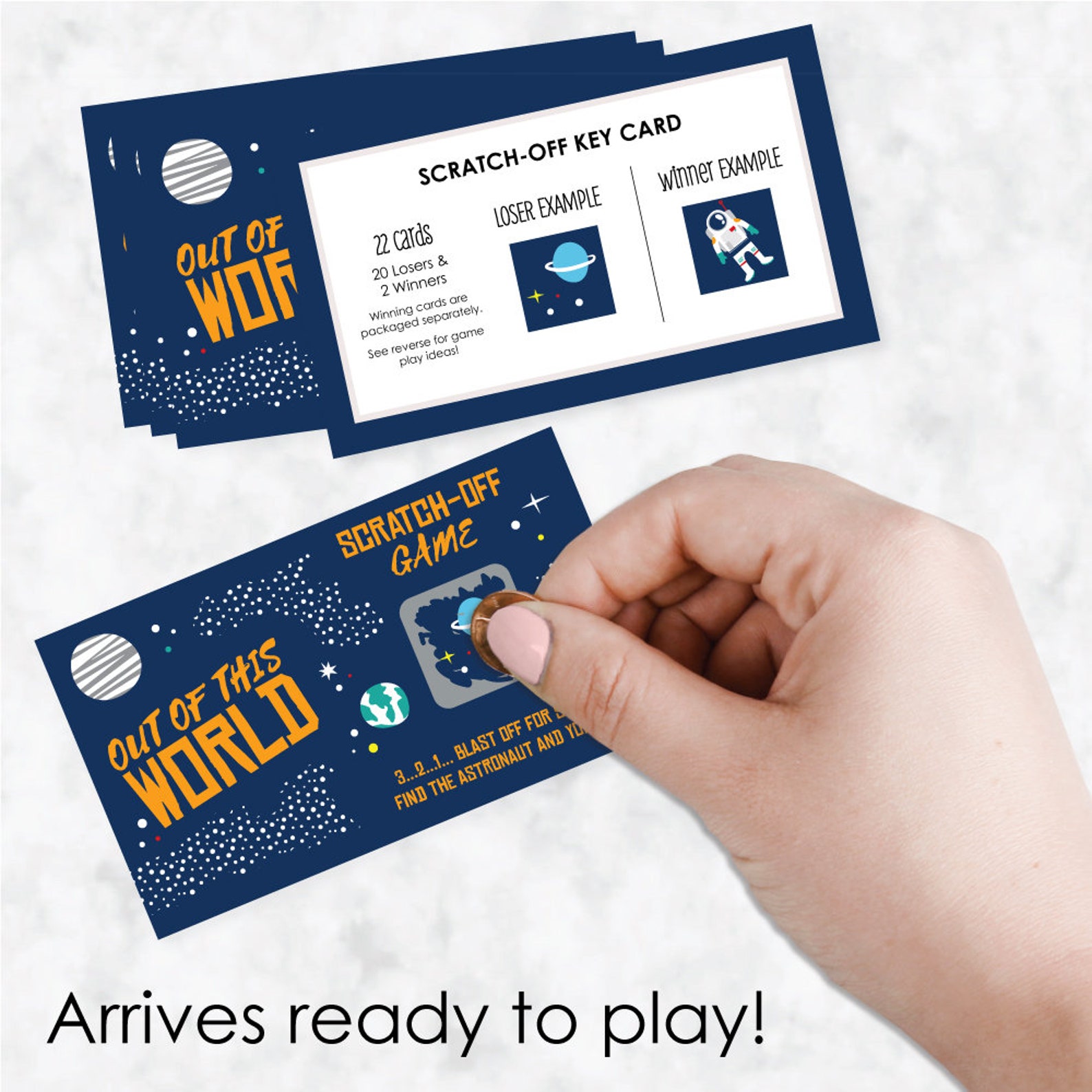 Blast off to Outer Space Scratch off Game Rocket Ship Baby - Etsy