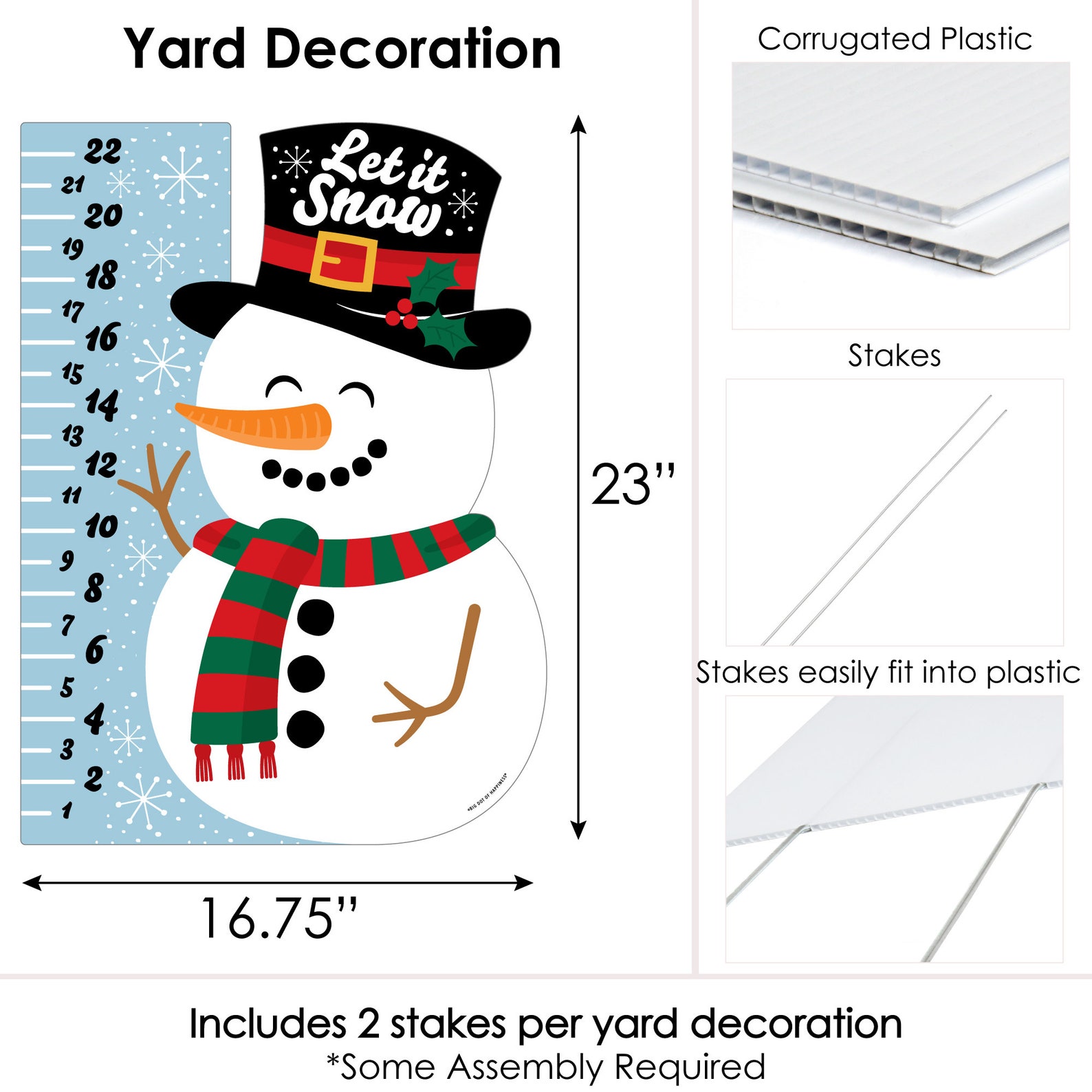 Snowman Snow Gauge Party Decorations Snow Measurement - Etsy