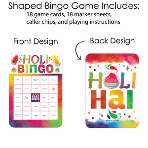 Holi Hai - Bingo Cards and Markers - Festival of Colors Party Shaped ...