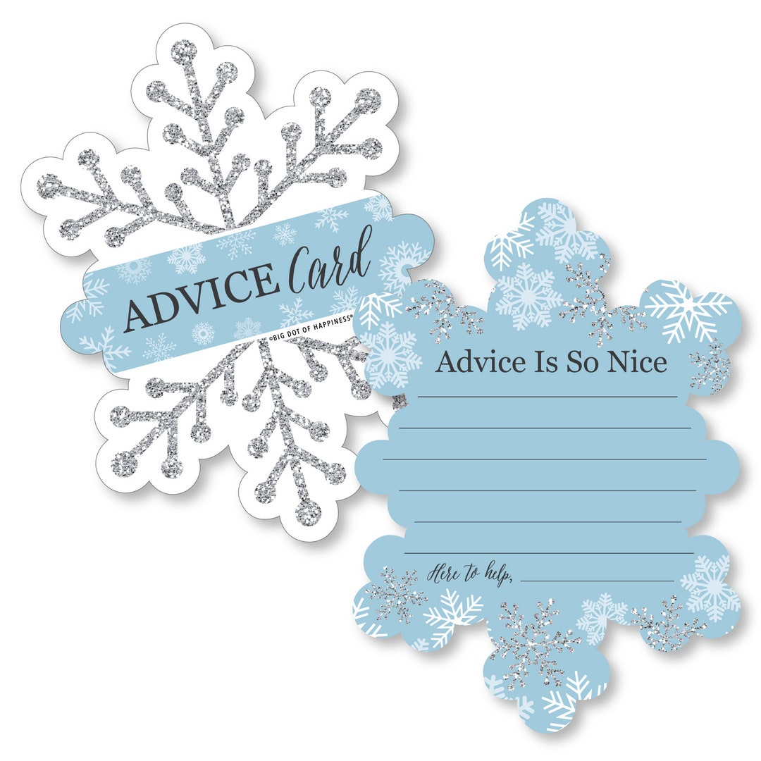 Winter Wonderland - Wish Card Snowflake Holiday Party and Winter ...