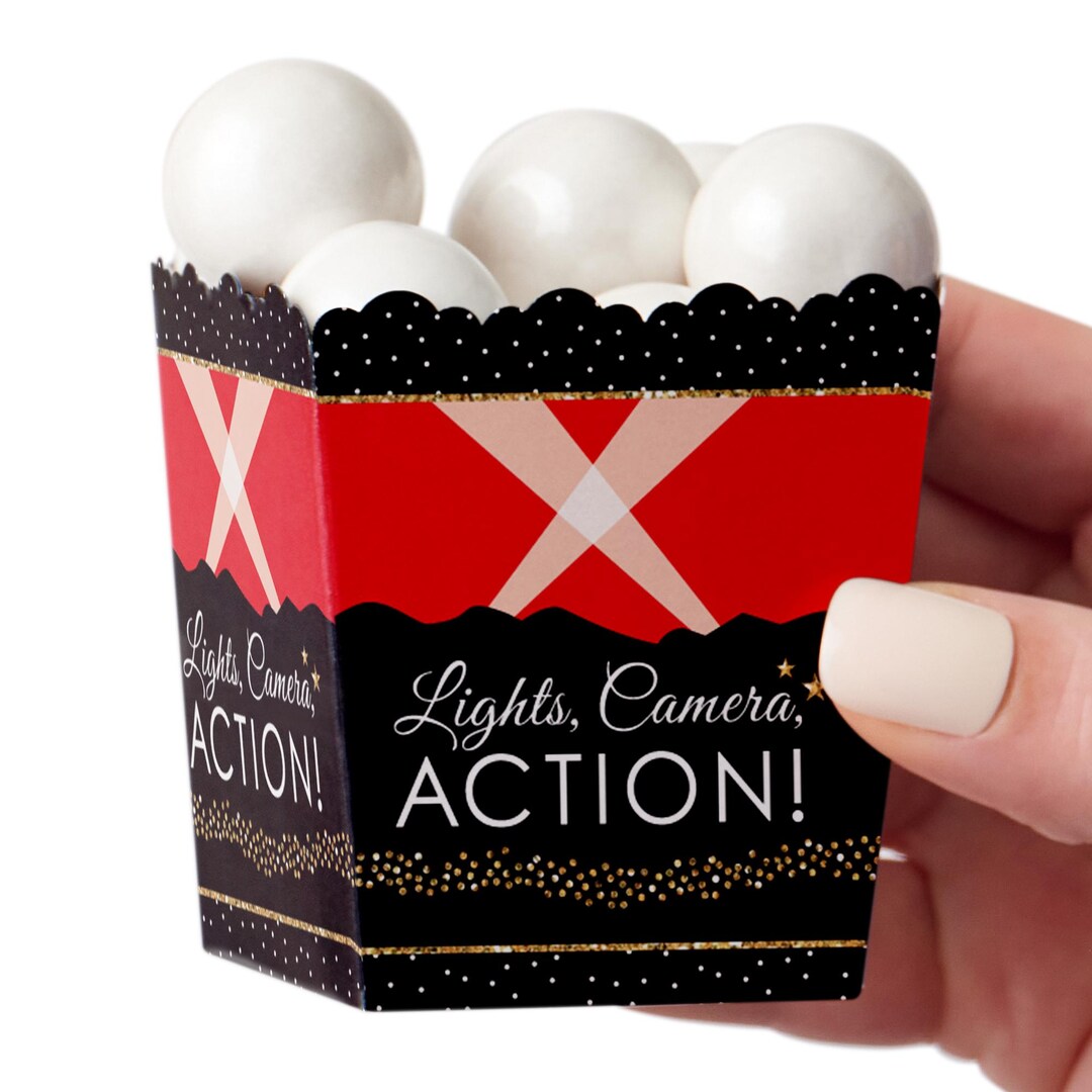 Red Carpet - Party Mini Favor Boxes - Movie Night Party Treat Candy ...
