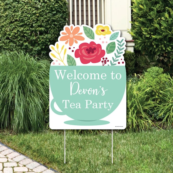Floral Let’s Par-Tea - Party Decorations - Garden Tea Party ...